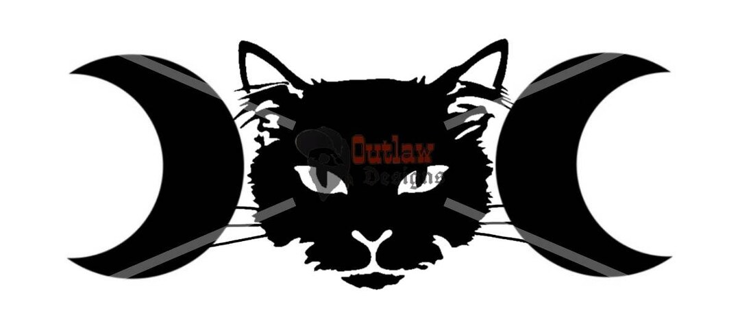 Cat Triple Moon Decal - Etsy