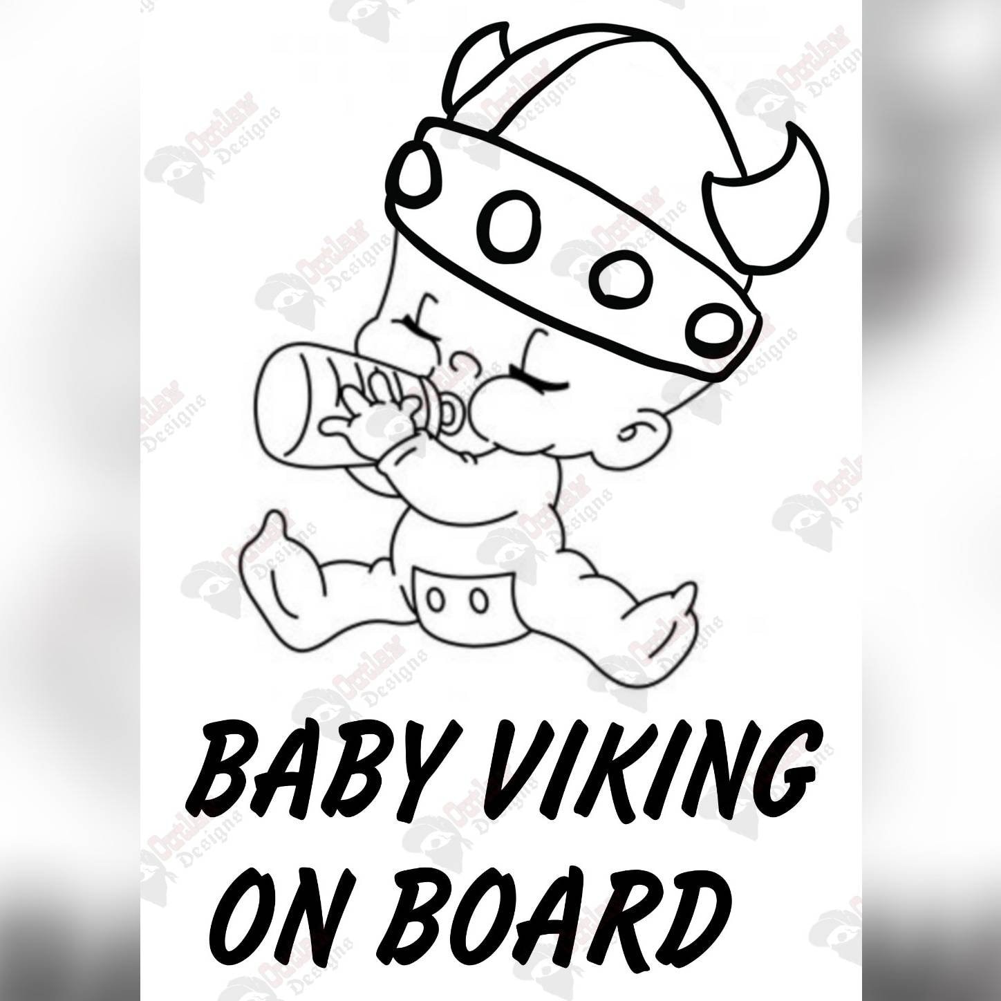 Baby Viking on Board Decal - Etsy