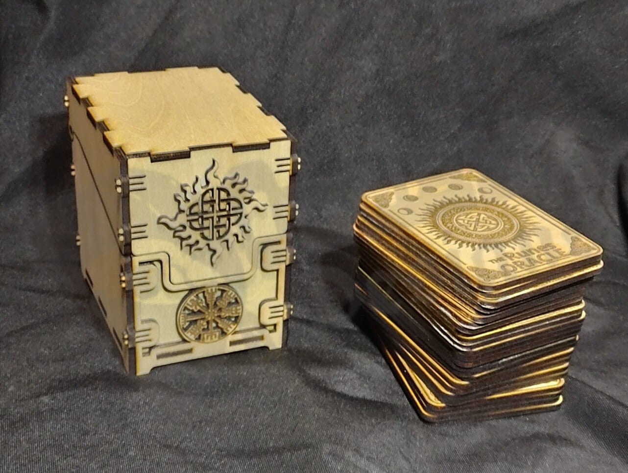 Wooden Engraved Runes Set With Box - Etsy