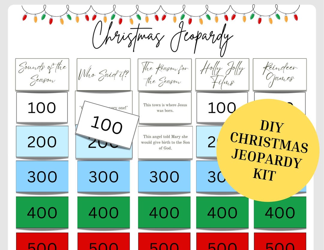 Christmas Jeopardy Game Printable, Holiday Jeopardy Digital Download ...
