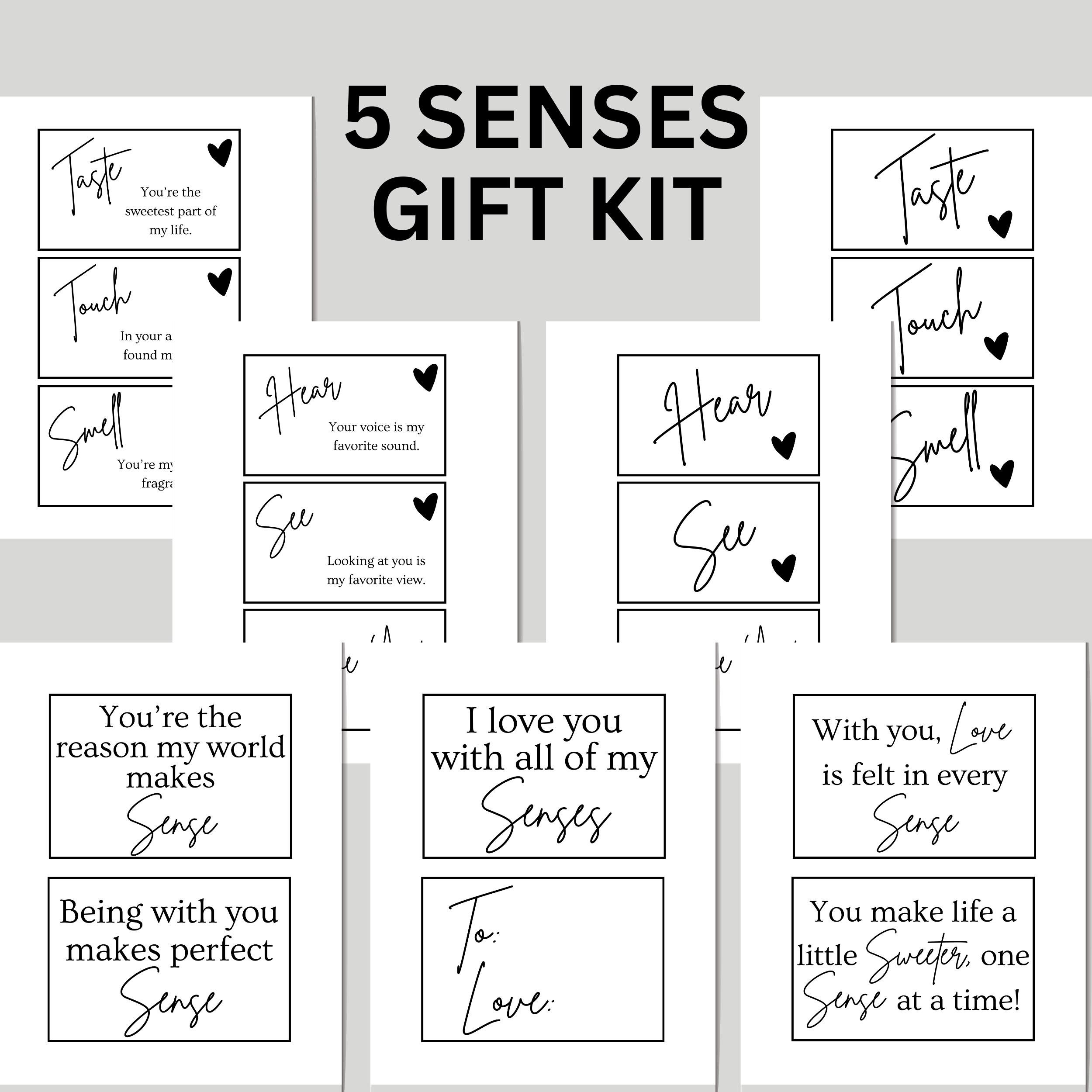 5 Senses Gift Tags Labels | Five Senses Gift Labels Printable | 5 ...