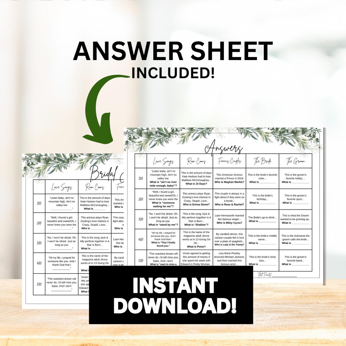 Bridal Jeopardy Printable Bridal Shower Game | Bachelorette Jeopardy ... Bridal Jeopardy Printable Bridal Shower Game | Bachelorette Jeopardy ...