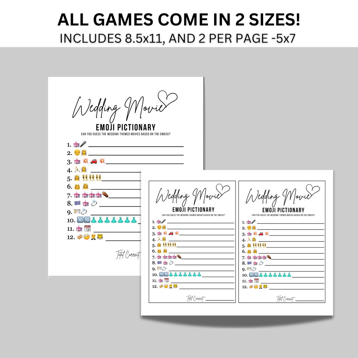 Wedding Rehearsal Dinner Games Bundle for Adults & Teens, About the ...