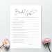 Bridal Shower Mad Gab Printable Game | Bridal Shower Mad Libs Unique ...