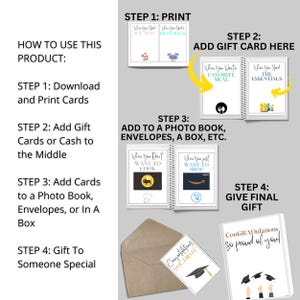 College Survival Kit Gift Card Book Printable, College Graduation ...
