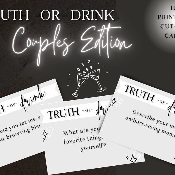 Truth or Drink Couples Edition - Etsy