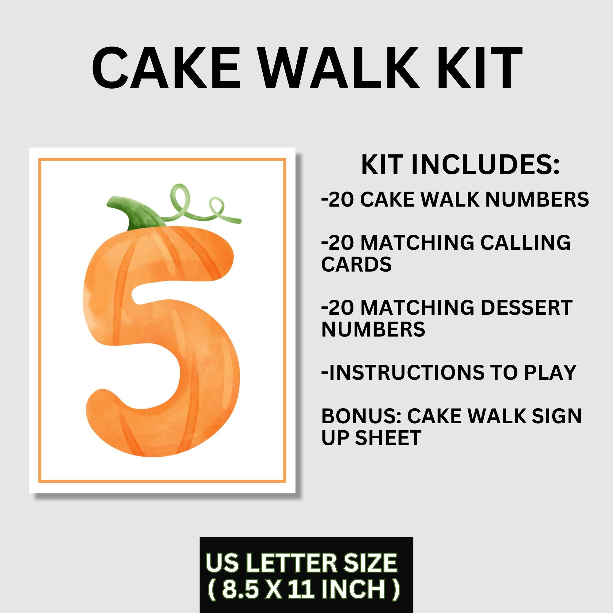 Halloween Cake Walk Game Kit Printable, Church Edition Fall Festival ...