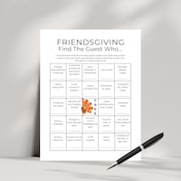 Thanksgiving Friendsgiving BINGO Game - 15 Different Game Cards ...
