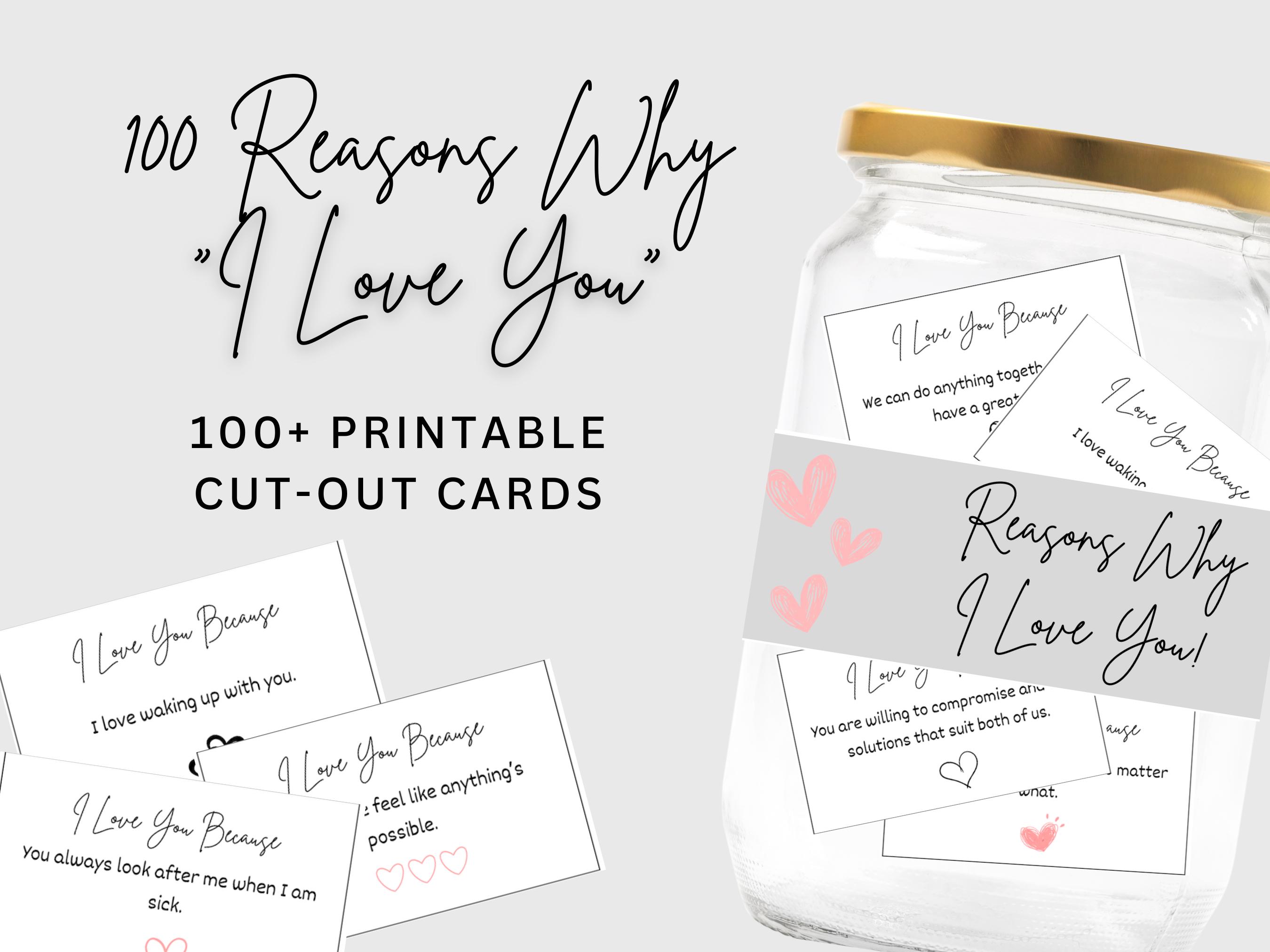 I Love You Because Cards | Reasons Why I Love You Cards | Reasons I ...