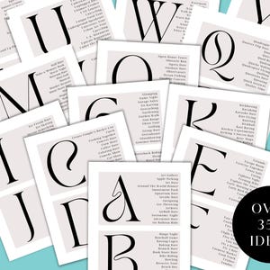 A-Z Alphabet Date Night Idea Printable Cards - A-Z Date Idea Cards ...