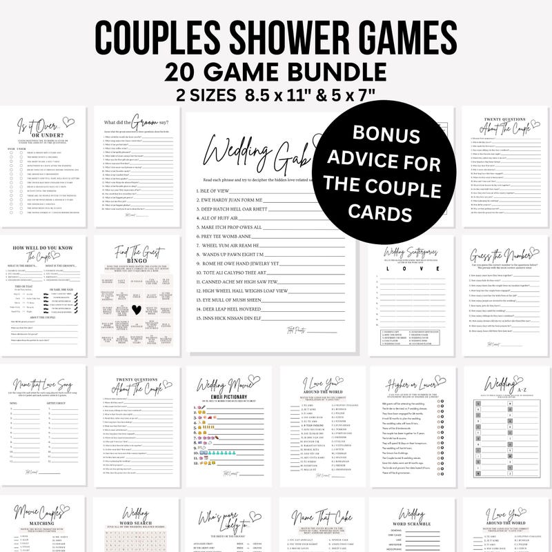 Coed Bridal Shower Games - Etsy