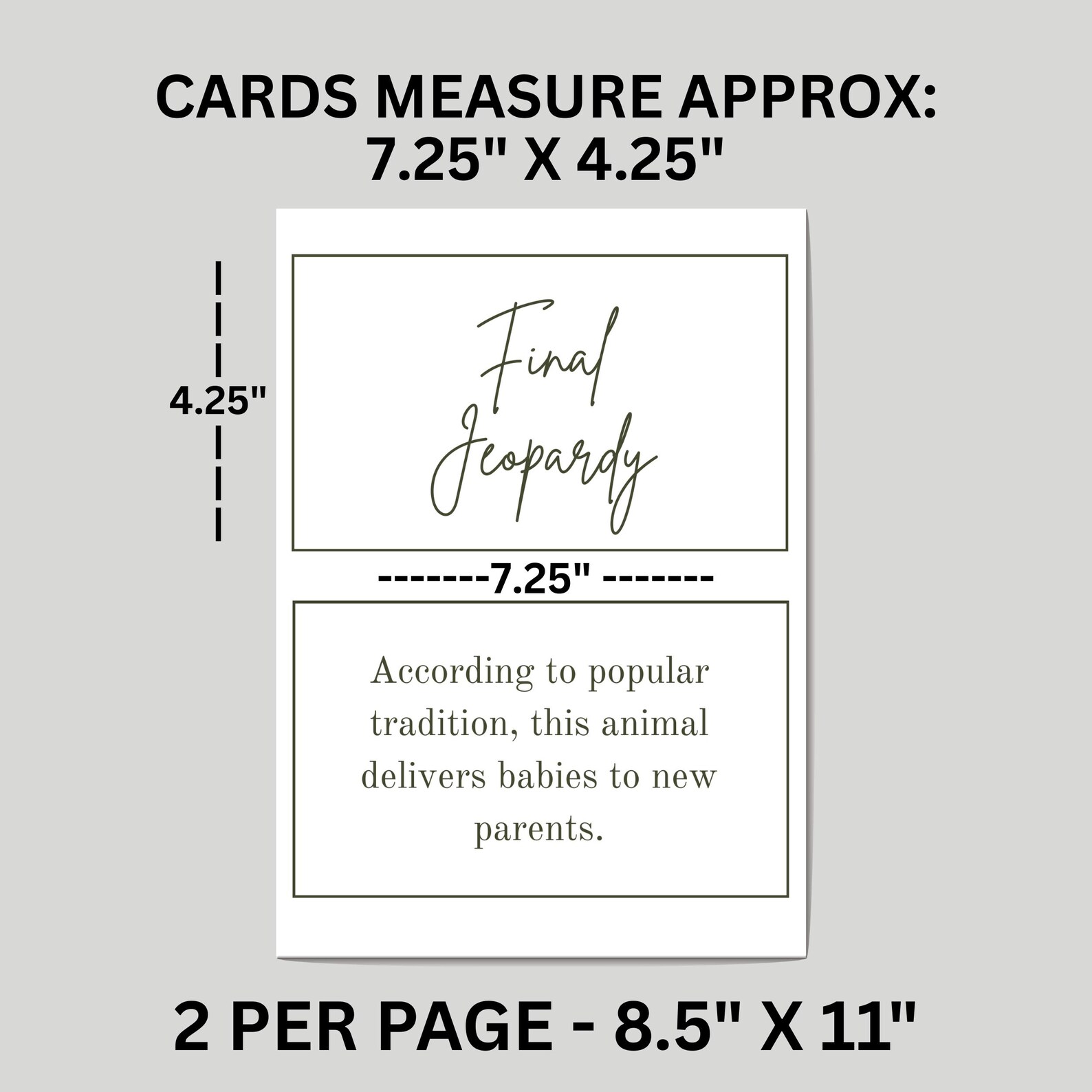 Baby Shower Jeopardy Game for Boy or Girl, Baby Jeopardy Printable ...