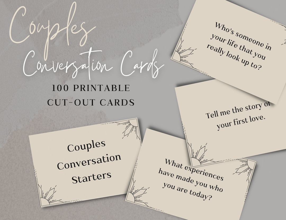 Couples Conversation Starter Cards | Couples Question Game | Questions ...