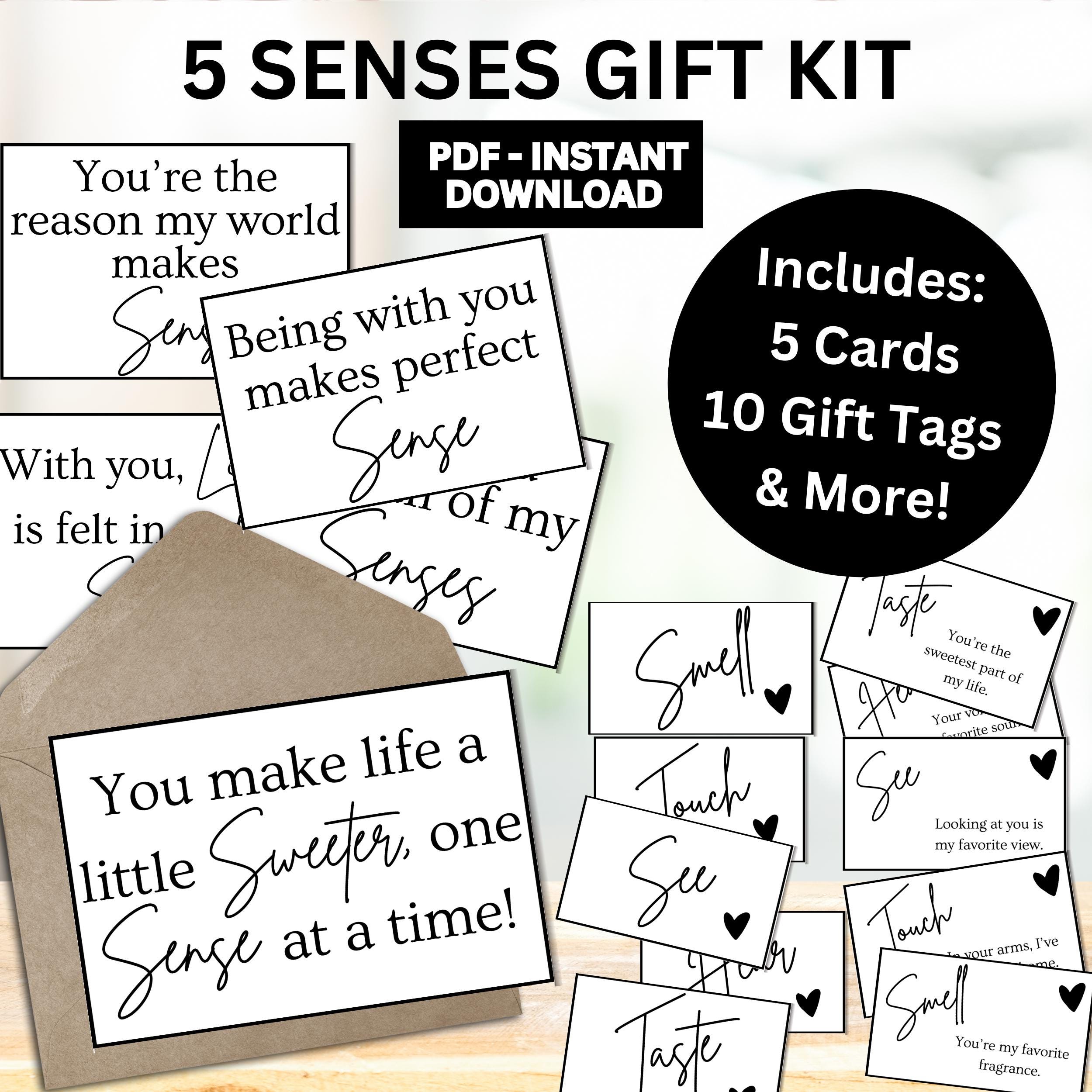 5 Senses Gift Tags Labels | Five Senses Gift Labels Printable | 5 ...