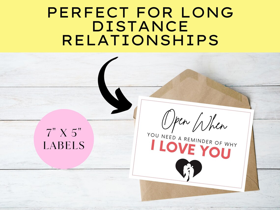 Open When Envelopes for Couples - Open When Labels for Letters for ...