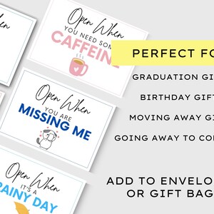 Open When Letter Labels College Students - Open When Envelope Labels ...