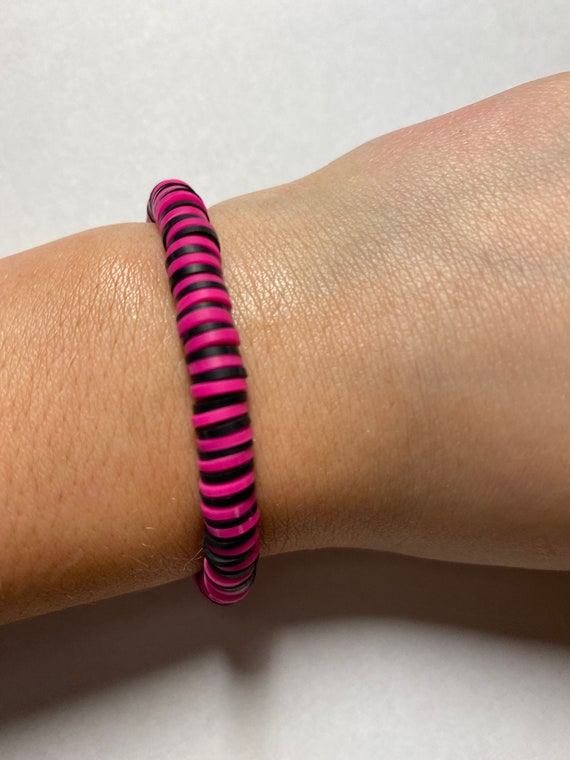 Pink and Black Mix Beaded Bracelet
