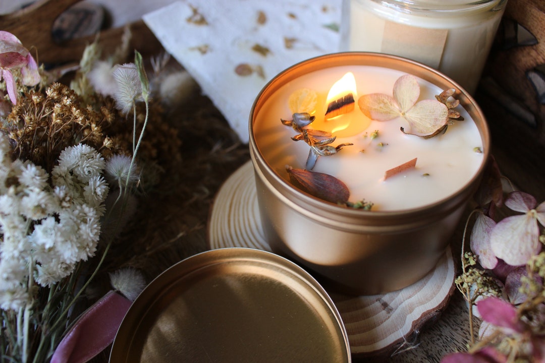 Wood Wick Candle Tin 6 Oz. Artisan Natural Soy and Beeswax Blend ...