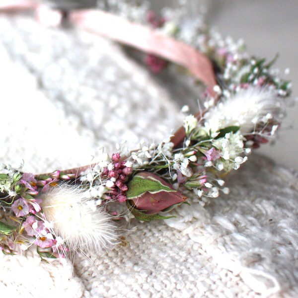 Pink Flower Crown - Etsy