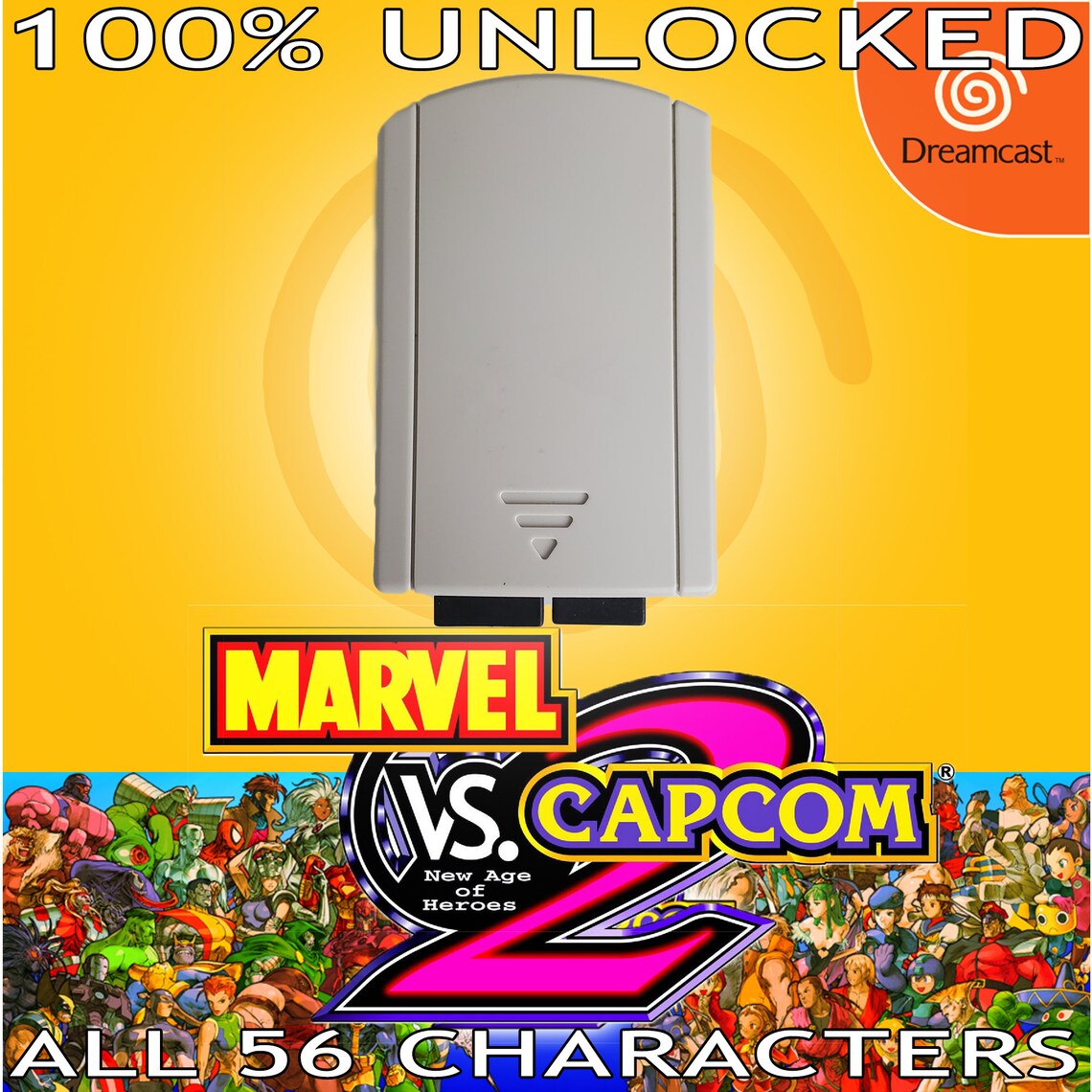 Marvel Vs Capcom 2 Dreamcast Memory Card With All 56 Characters ...