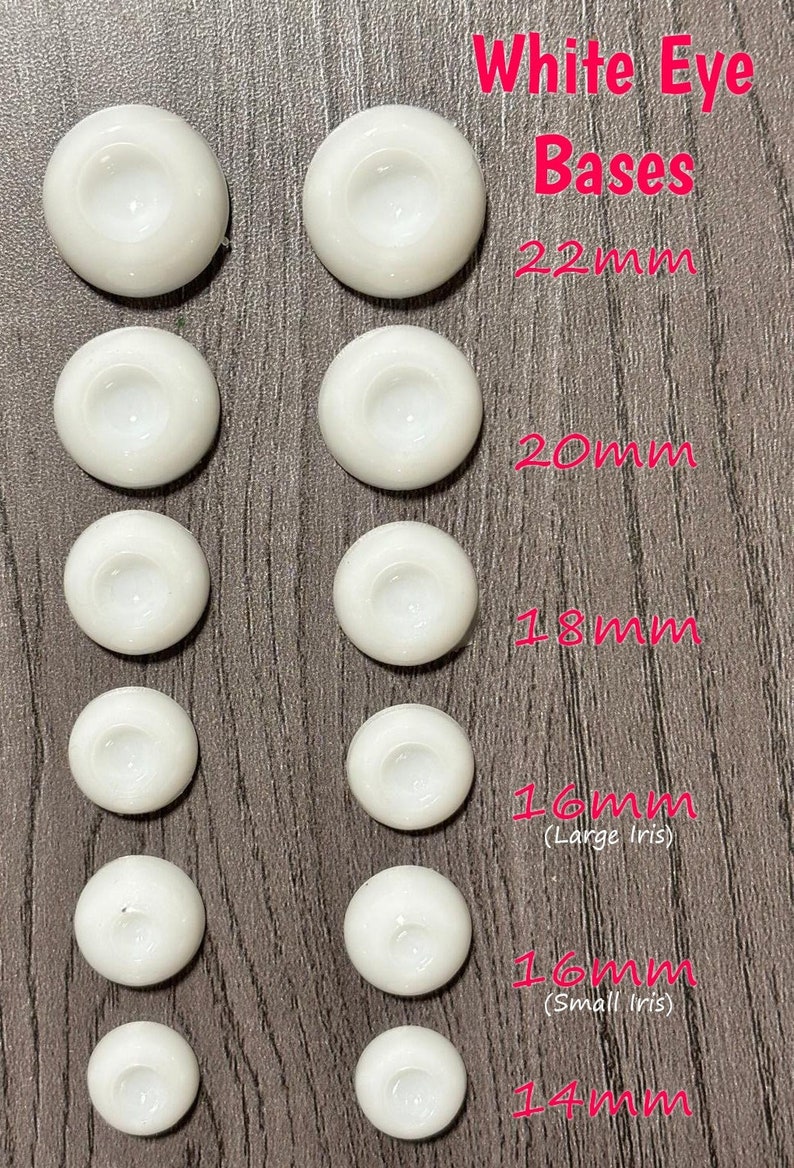 White BJD Doll Eye Bases - Etsy