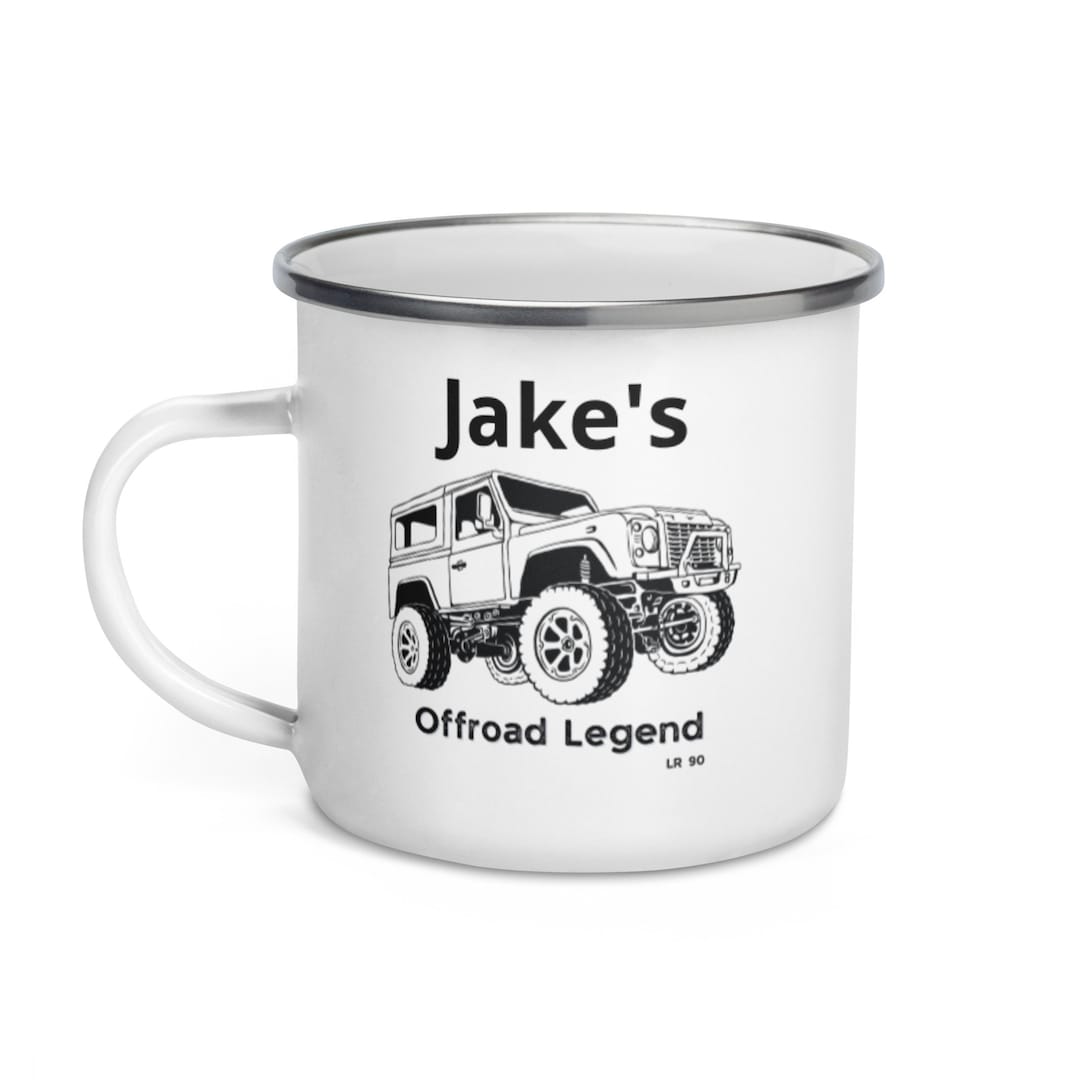 Personalised Land Rover Defender 90 Enamel Mug | Camping Gift | Classic ...