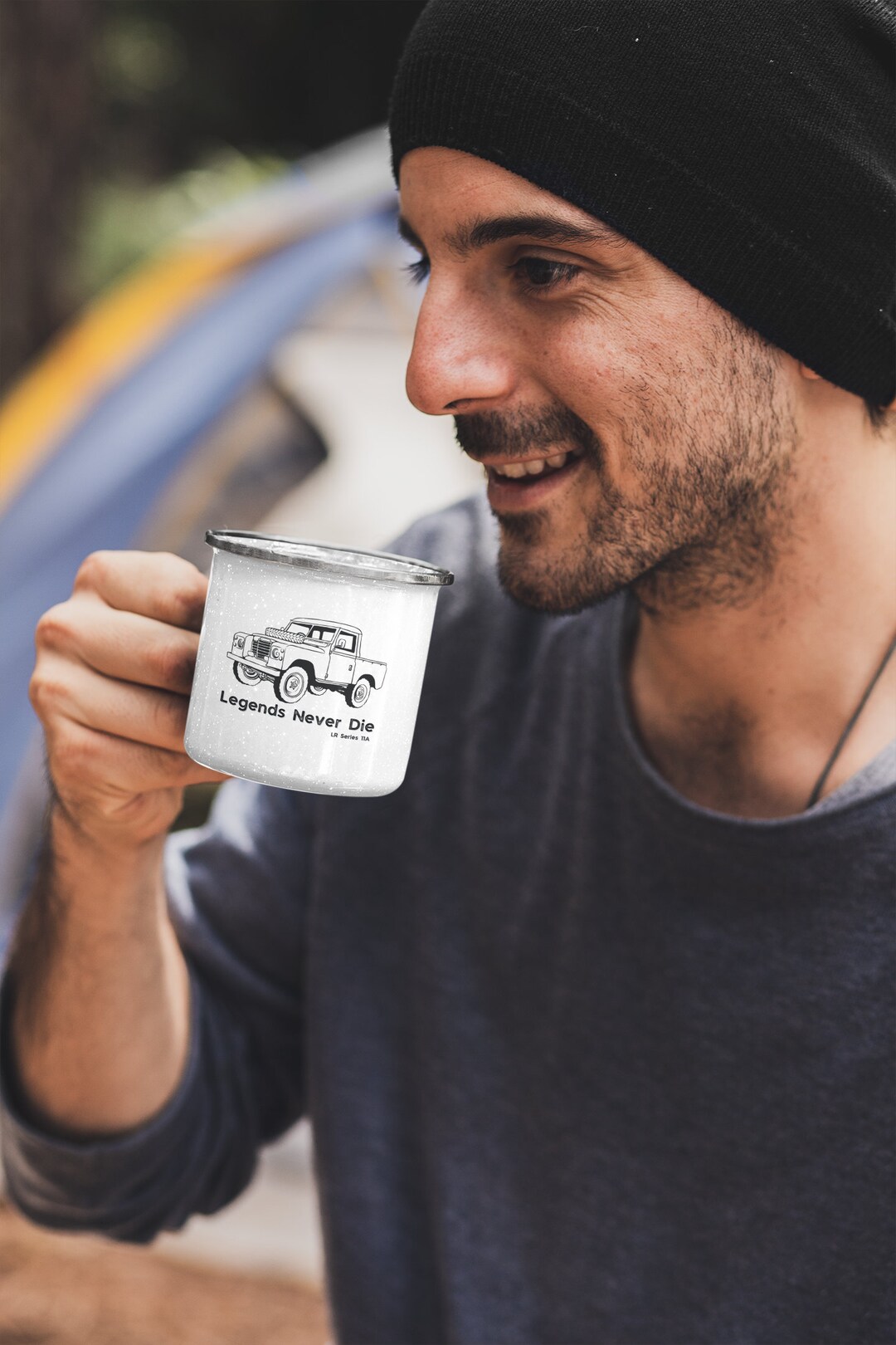 Land Rover 11A Enamel Mug | Outdoor Camping Mug | Classic Land Rover ...