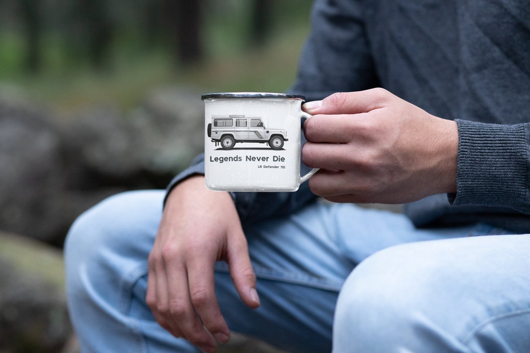 X Mas Gift Land Rover Defender 110 TDI Enamel Mug Overlanding Gift Love ...