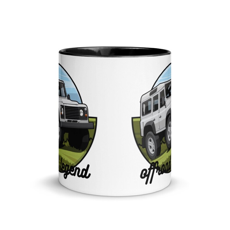 Land Rover Defender 110 Mug: Ceramic Camping Mug With Color Inside - Etsy