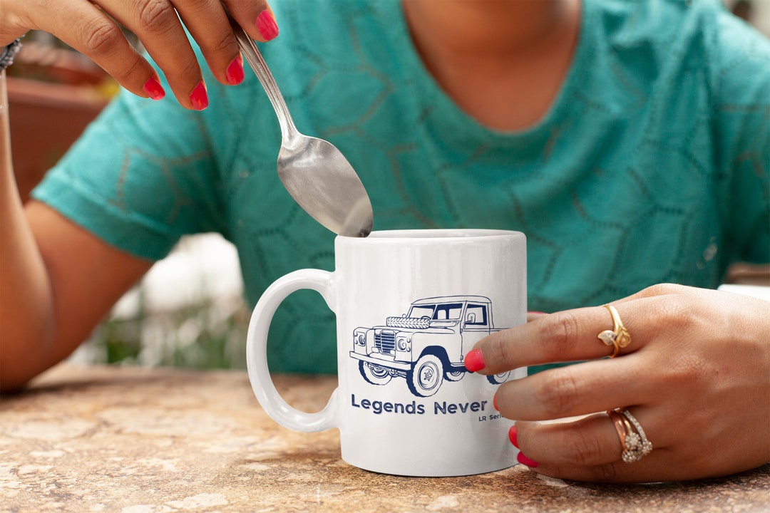 Legends Never Die Mug | Land Rover Pick up Series 11A | Gift Coffee Mug ...