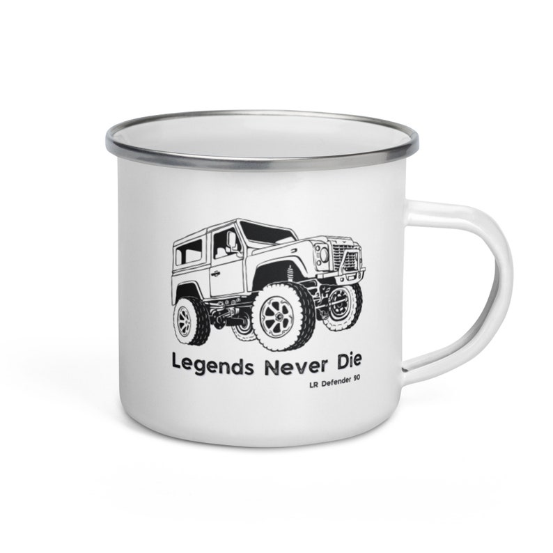 Land Rover Defender 90 Enamel Camping Mug: 4WD Enthusiast Gift - Etsy UK