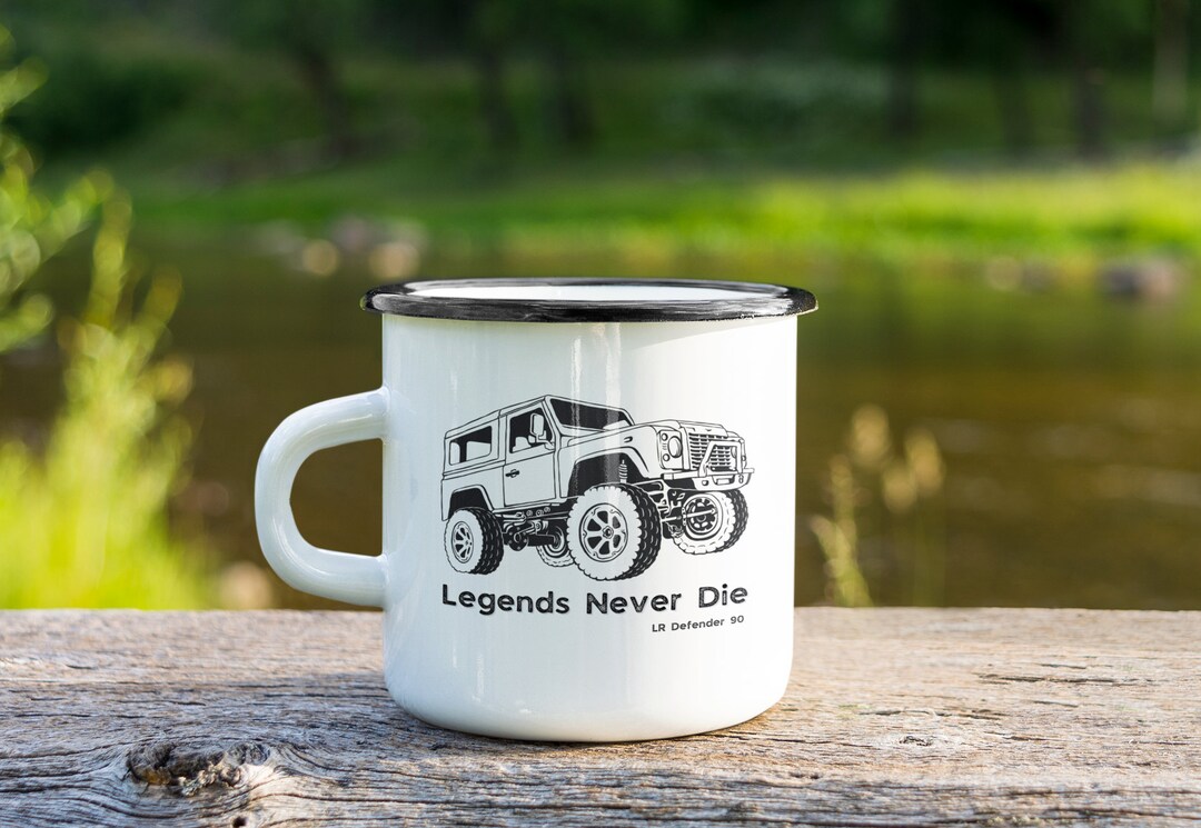 Land Rover Defender 90 Enamel Camping Mug: 4WD Enthusiast Gift - Etsy UK