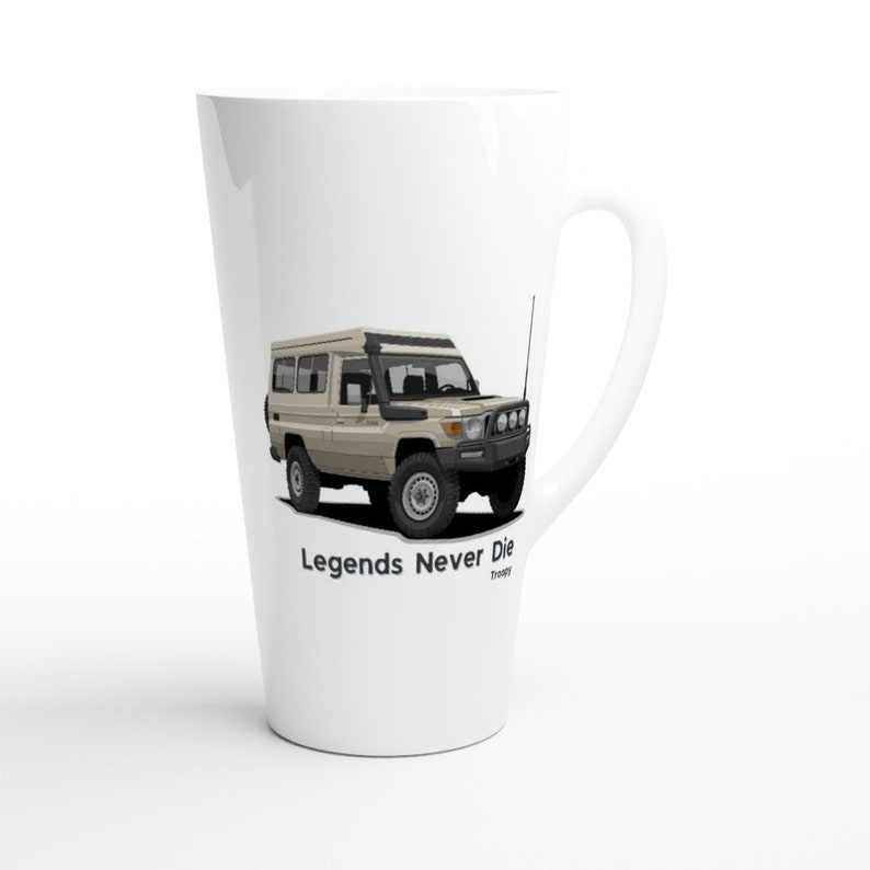 Toyota Land Cruiser 70 Series White Latte 17oz Ceramic Mug Toyota ...