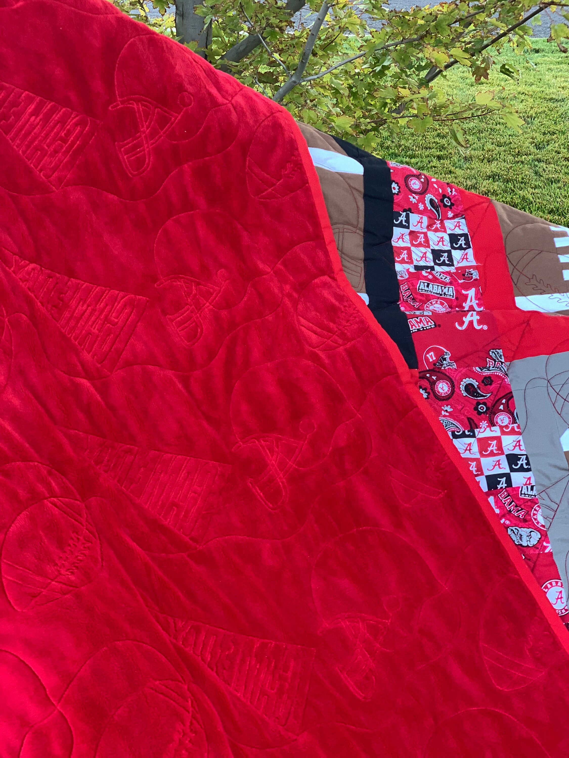 Handmade Alabama Football Lap Throw - Etsy