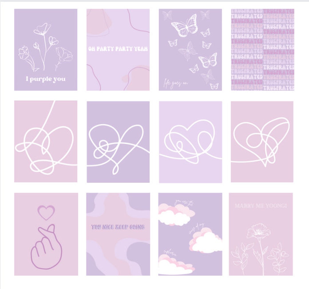 BTS Wall Art Print Set Digital Download | BTS Army Decor | BTS Fan ...