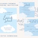 Clouds Themed Wedding Invitation Digital Download | Wedding Editable ...