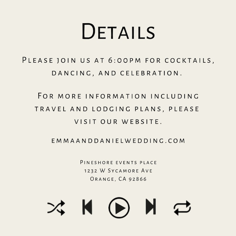 Cute Spotify Themed Wedding Invitation Digital Download | Customizable ...