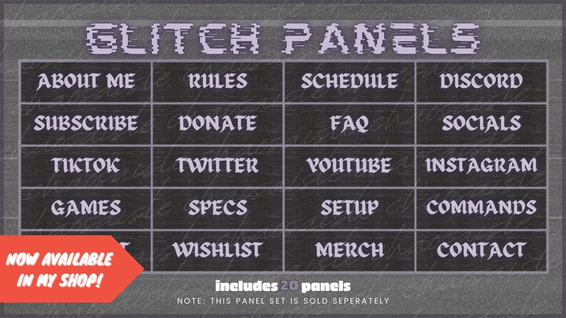 Animated Glitch Twitch Screens - Starting Soon, Be Right Back, Ending Soon, Offline - Etsy