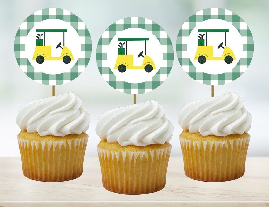 Masters Inspired Golf Theme Cupcake Toppers - Etsy