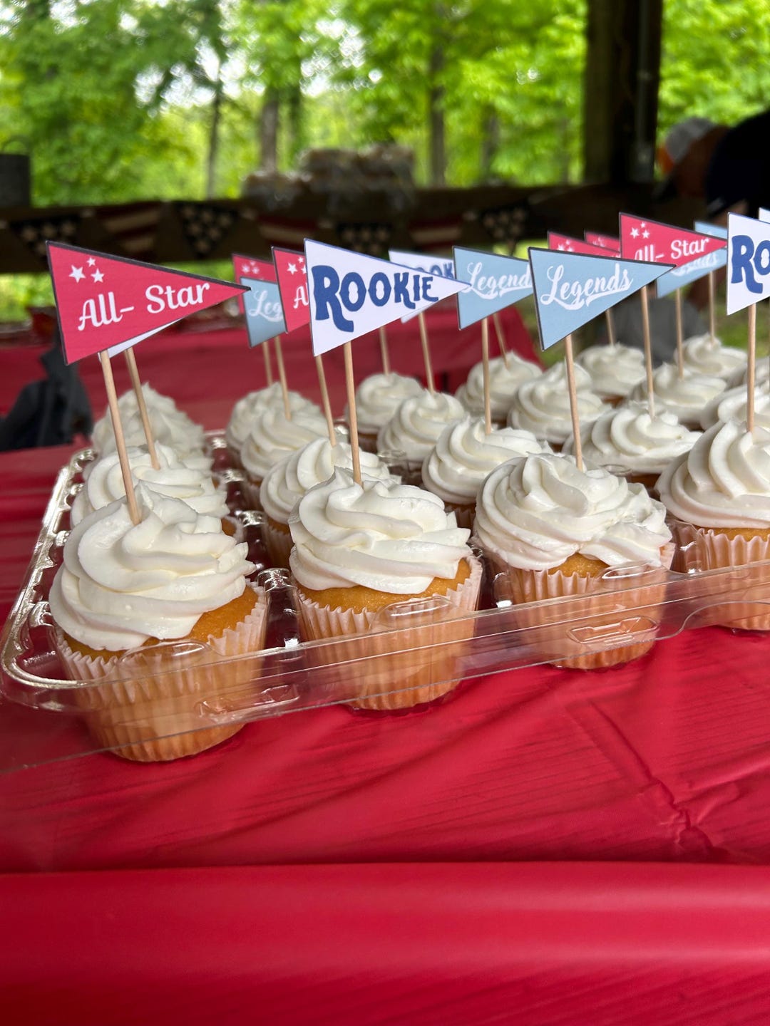 Vintage Baseball Theme Party Cupcake Toppers - Etsy