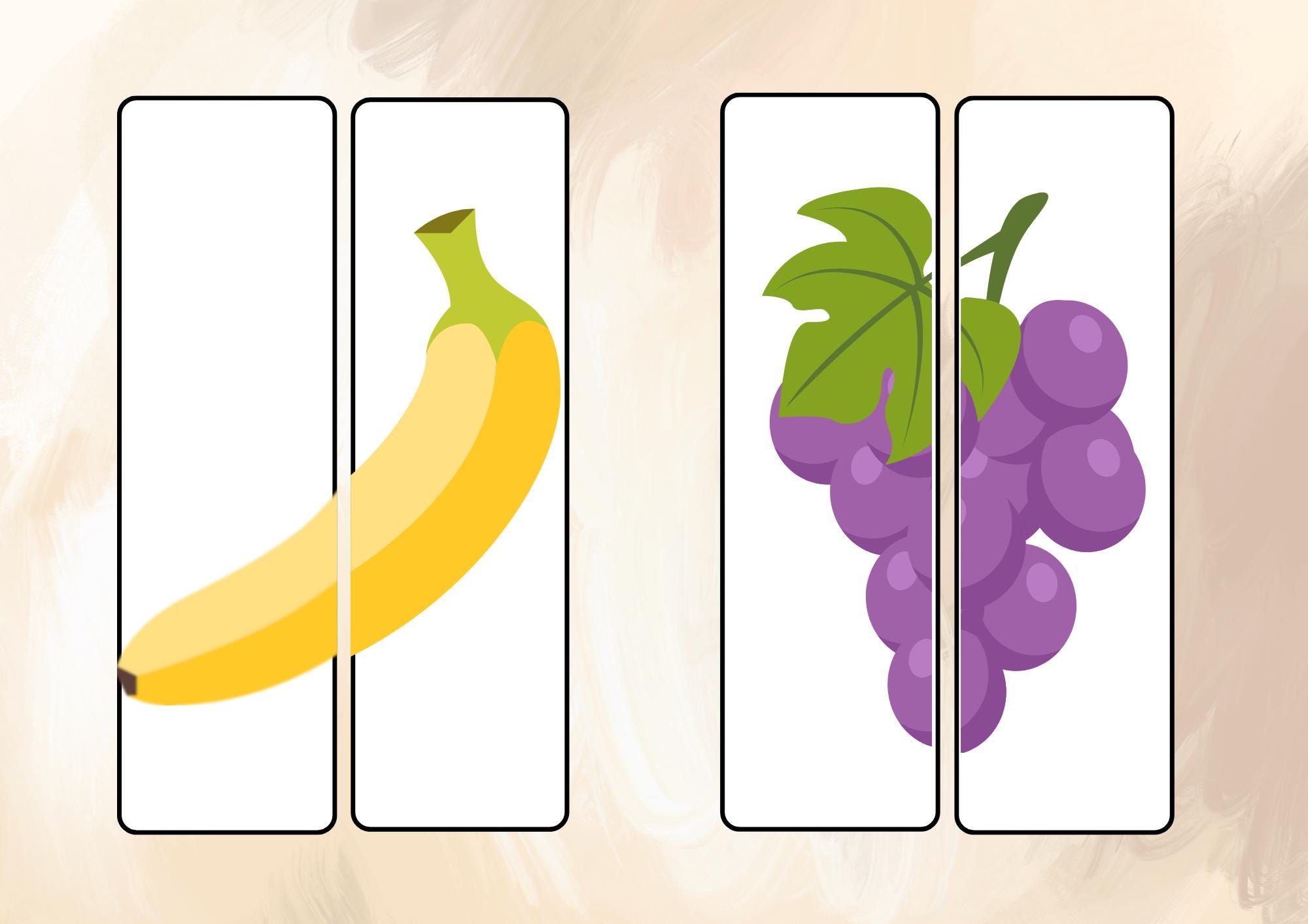 FRUIT PUZZLE SYMMETRY | Matching Cards, Toddler Puzzle, Fruit ...