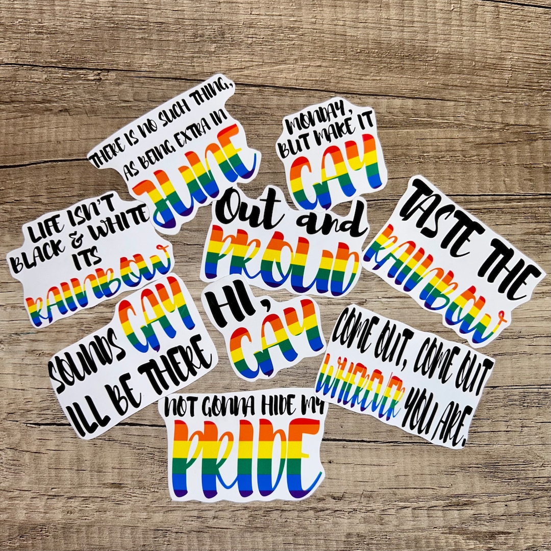 Pride Month Die-cut Sticker Set of 9 - Etsy