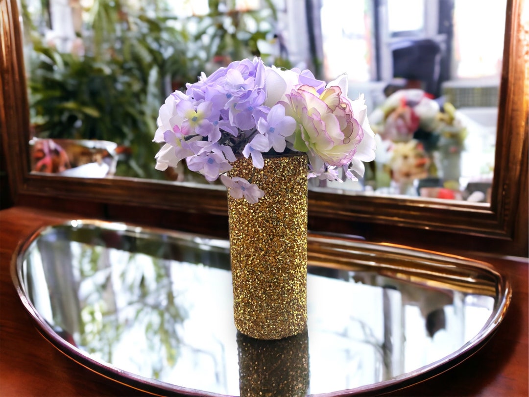 Bedazzled Rhinestone Glass Vase (multiple Color Options) - Etsy