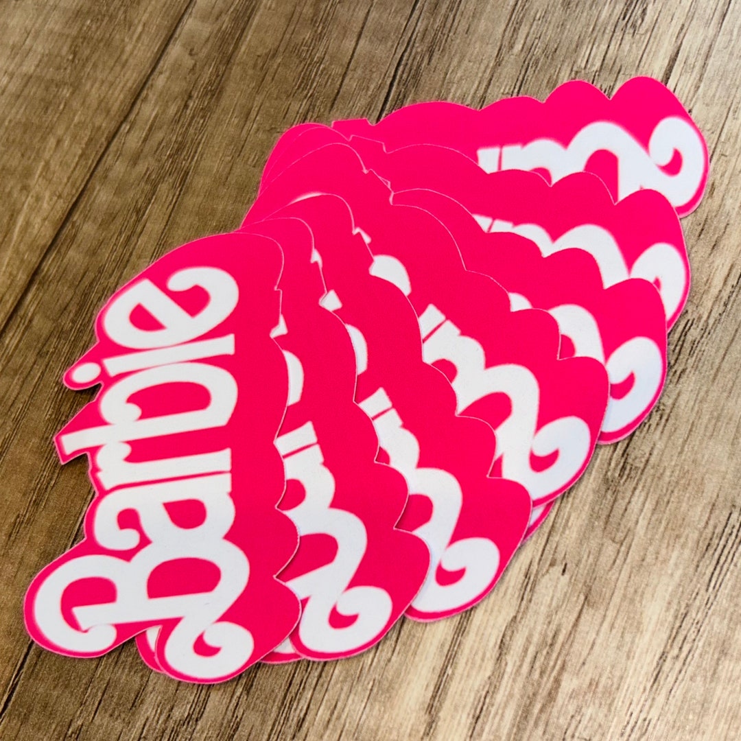 Girly Die-cut Doll Pink Logo Sticker - Etsy