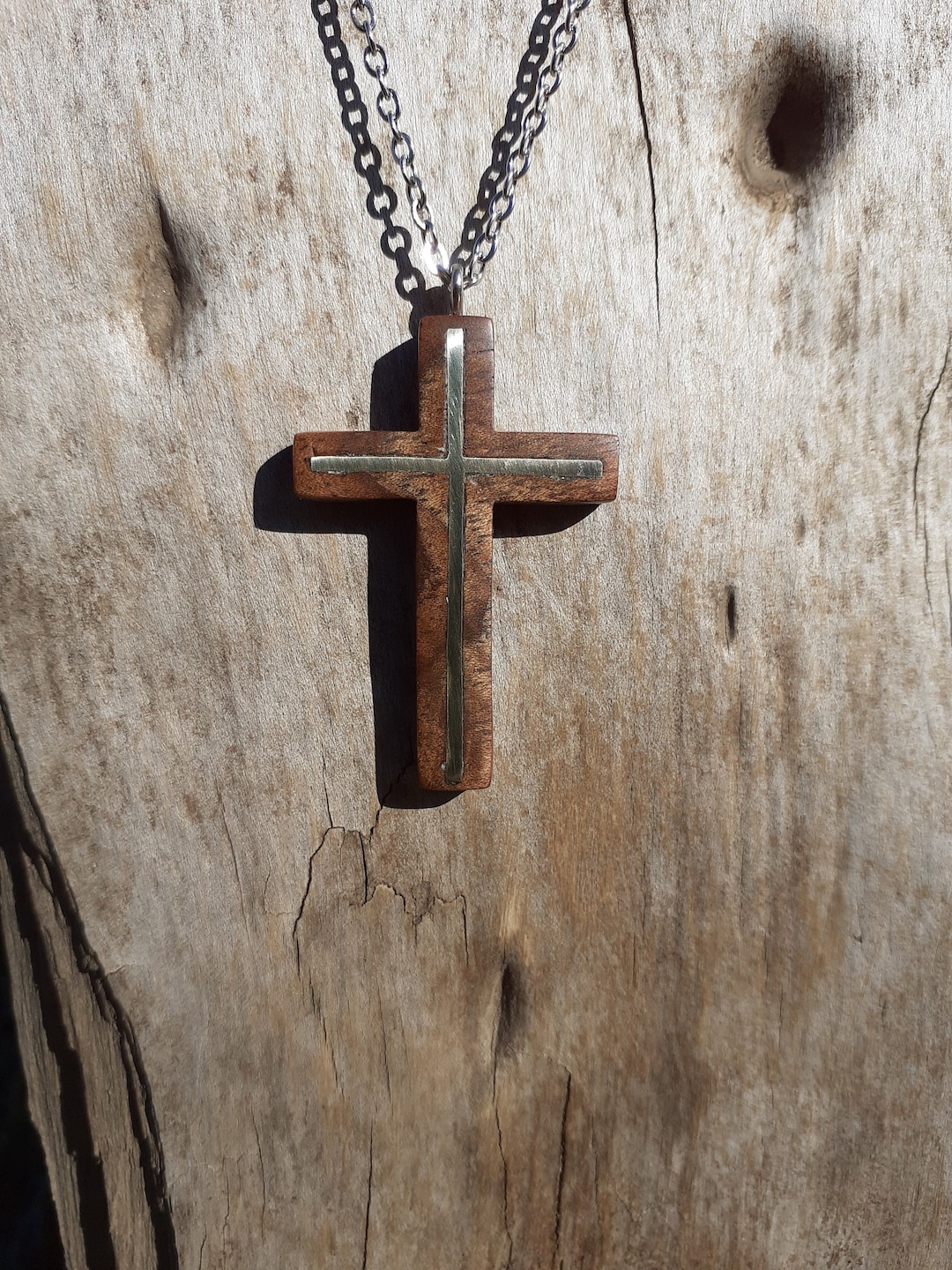 Wooden Cross Necklace/wooden Cross Pendant for Men or Women, Handmade ...