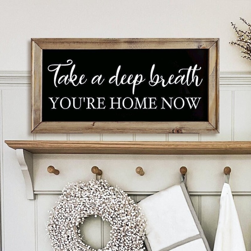 Deep Breath Sign - Etsy