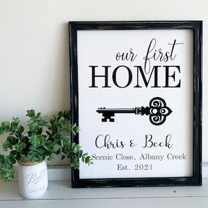 Our First Home Sign Housewarming Personalised Gift New Home Gift ...