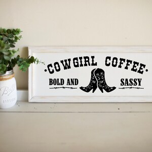 Cowgirl Coffee Sign | Western Decor Wall Cowgirl Gifts Coffee Bar Sign ...