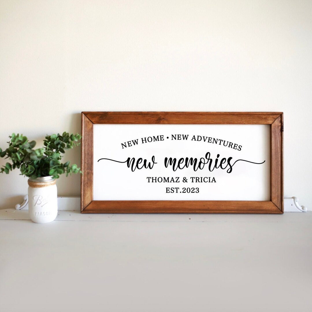 New Home Sign | Personalized New Home Gift Housewarming New Home Gift ...