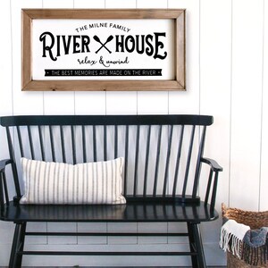 Custom River House Sign | Personalised Gift River House Decor River ...